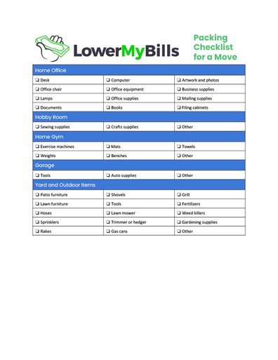 The Definitive Moving and Packing Checklist | LowerMyBills